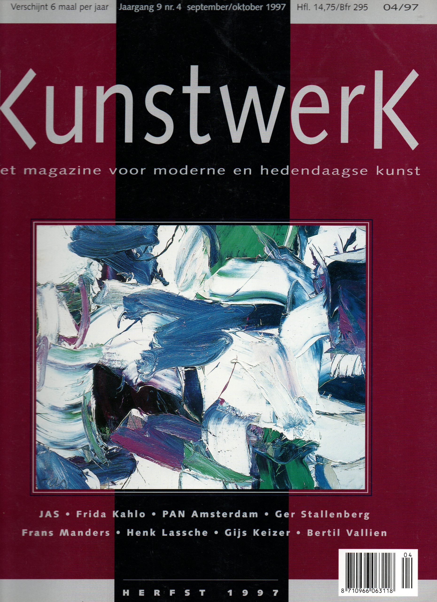 Kunstwerk - Herfst 1997 - JAS, Frida Kahlo, PAN Amsterdam, Ger ...
